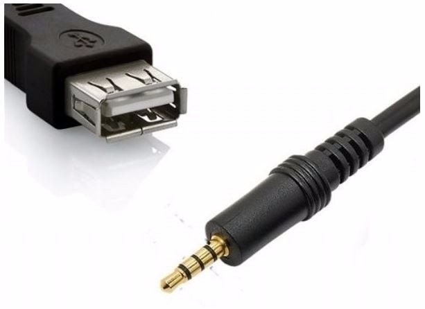 Cabo P2 x USB Femea 40Cm por R$18,90