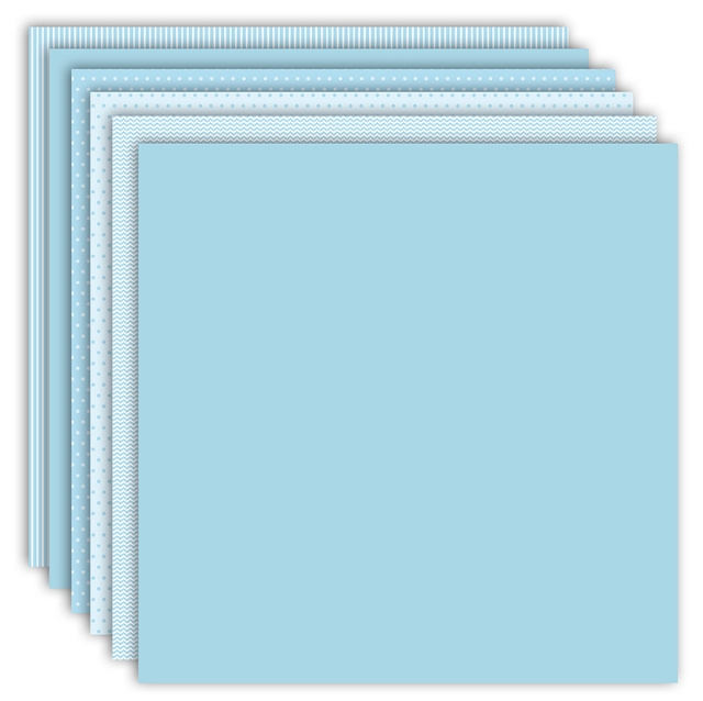 Kit de Papéis Scrapbook Azul - 12 por R$23,90