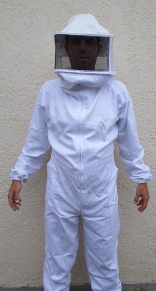 Macacão Apicultor (brim fino com ventilação) com máscara e chapéu por R ...