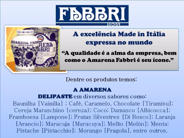 LINHA FABBRI DELIPASTE SABORIZANTE ALTA CONFEITARIA
