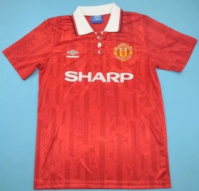 CAMISA RETRÔ MANCHESTER UNITED (INGLATERRA) 1992 / 1994 - UNIFORME 1 ...