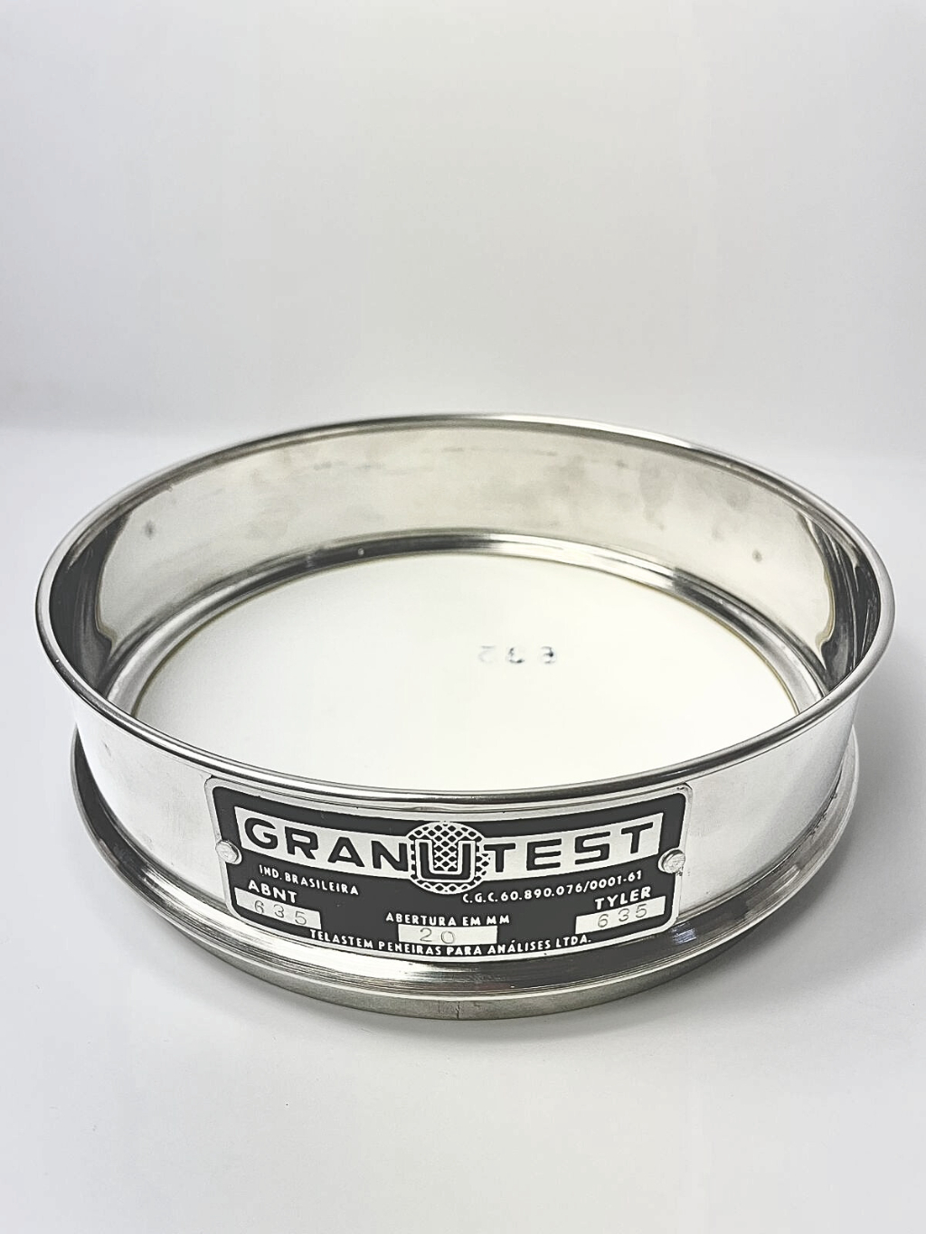 Peneira (Tamis) de Inox Diâmetro 8 x 2 de Altura Tyler (Malha) 635 (0 ...