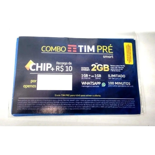 Chip TIM COMBO COM CRÉDITO