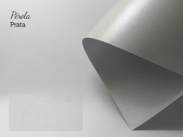 Papel Perolizado Prata 180 Grm A4 - 5 folhas por R$6,29