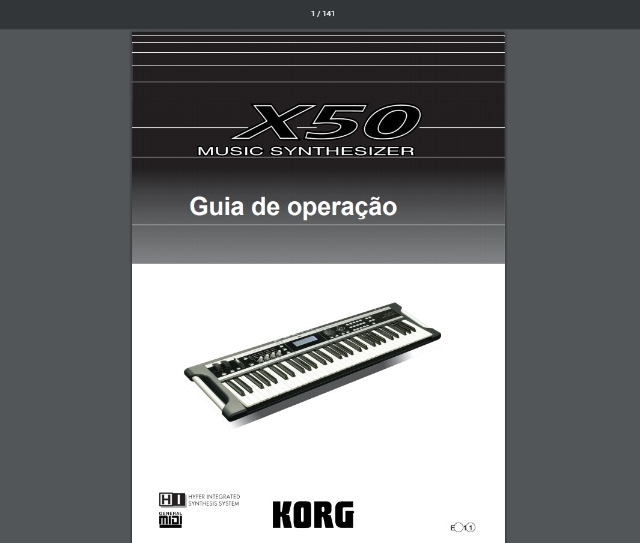 Manual Em Português Do Teclado Korg X50