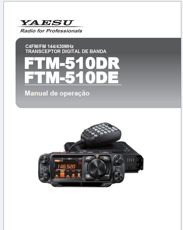 Manual em português do rádio Yaesu FTM-510DR
