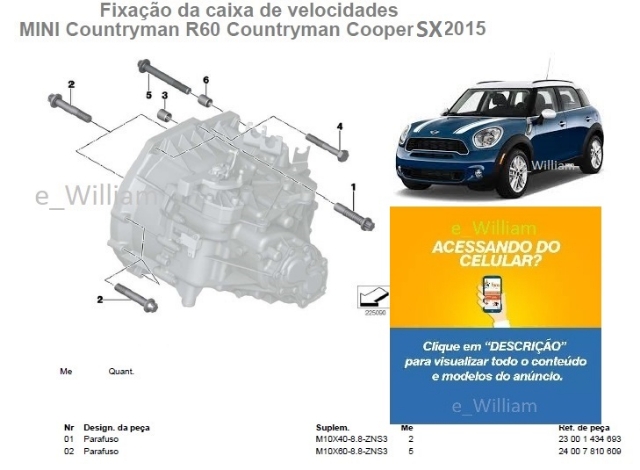 Catalogo de Peças BMW MINI COUNTRYMAN R60 COOPER S