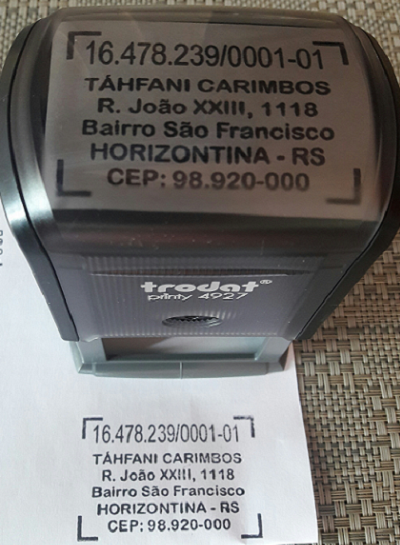 Carimbo padrão CNPJ