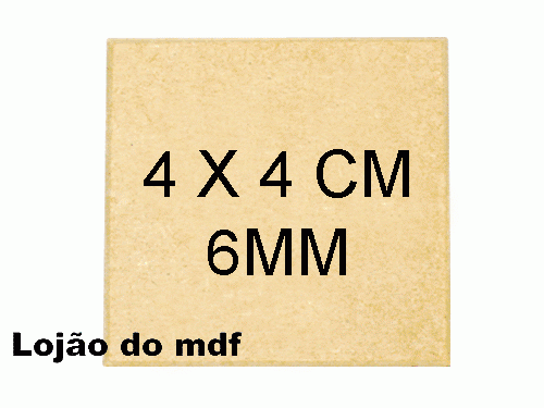 Placa mdf 4x4cm