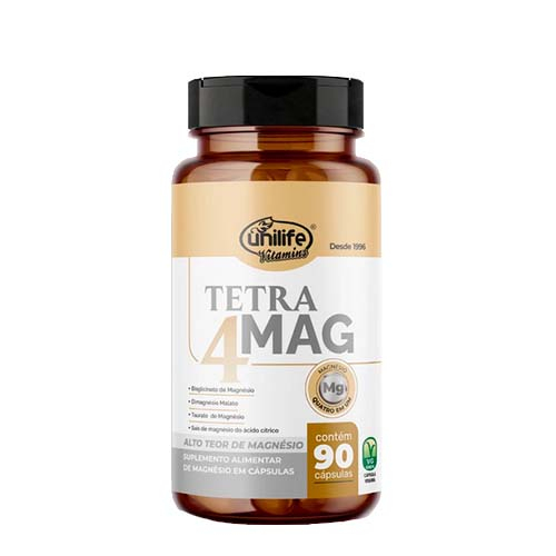 Tetra 4 Mag Magnésio 90 Caps 900mg