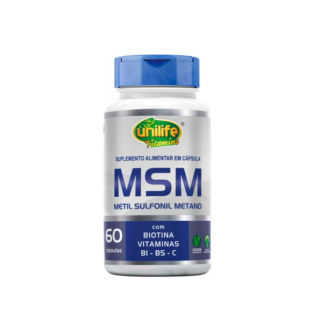 MSM - Metil Sulfonil Metano com Vitaminas 60 Caps