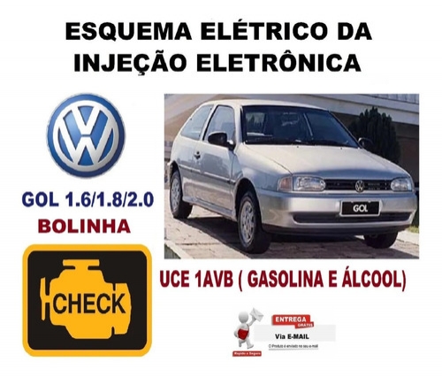 Vw Gol G2 Ap 1.6 1.8 2.0 Esquema Elétrico Injeção Iaw 1avb por R$28,00