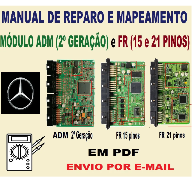Manual Reparo e Mapeamento ADM e FR 15 e 21 Pinos Mercedes por R$120,00