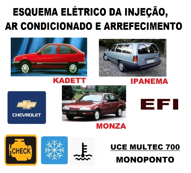 Esquema Elétrico da Injeção Multec 700, Ar e Arrefecimento Monza ...