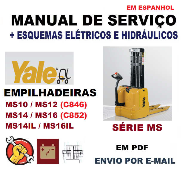 Manual De Serviço + Esquemas Empilhadeiras Yale MS10 MS14 MS16 MS20 por ...